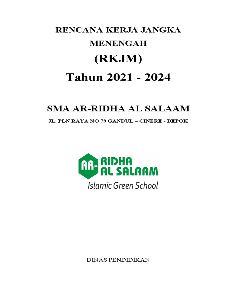 RKJM (Empat Tahunan) Sma Ar-Ridha Al Salaam | PDF