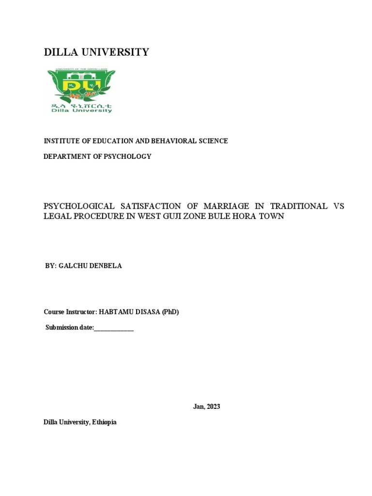 Psychological Satisfaction Of Marriage In T Vs L Pdf Marriage Attitude Psychology