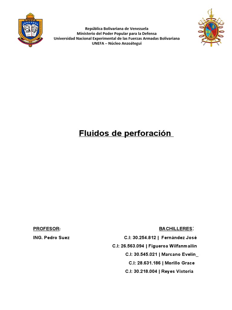 Fluidos de Perforación | PDF | Viscosidad | Agua