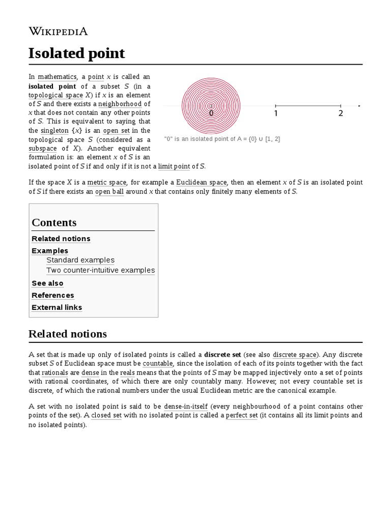 Isolated Point | PDF | Geometry | Mathematical Concepts