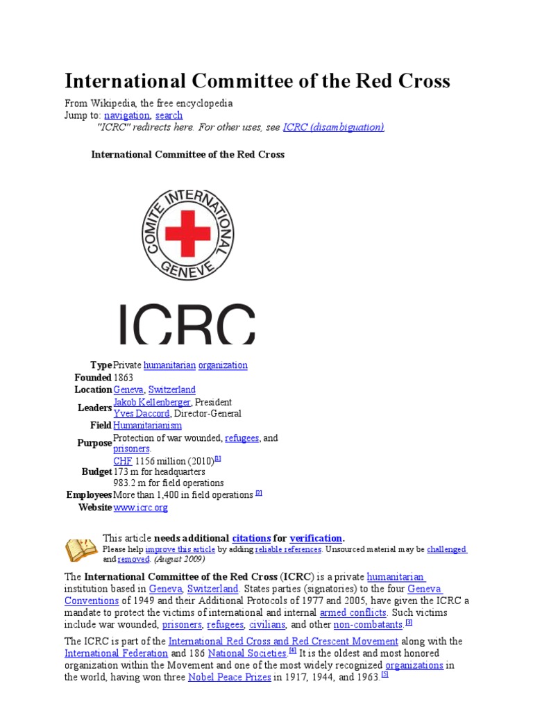 ICRC | Download Free PDF | International Committee Of The Red Cross ...