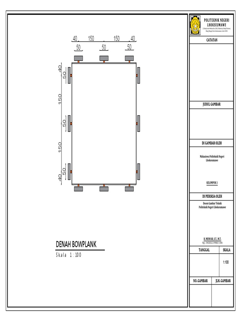 Denah Bowplank Politeknik Lhokseumawe | PDF