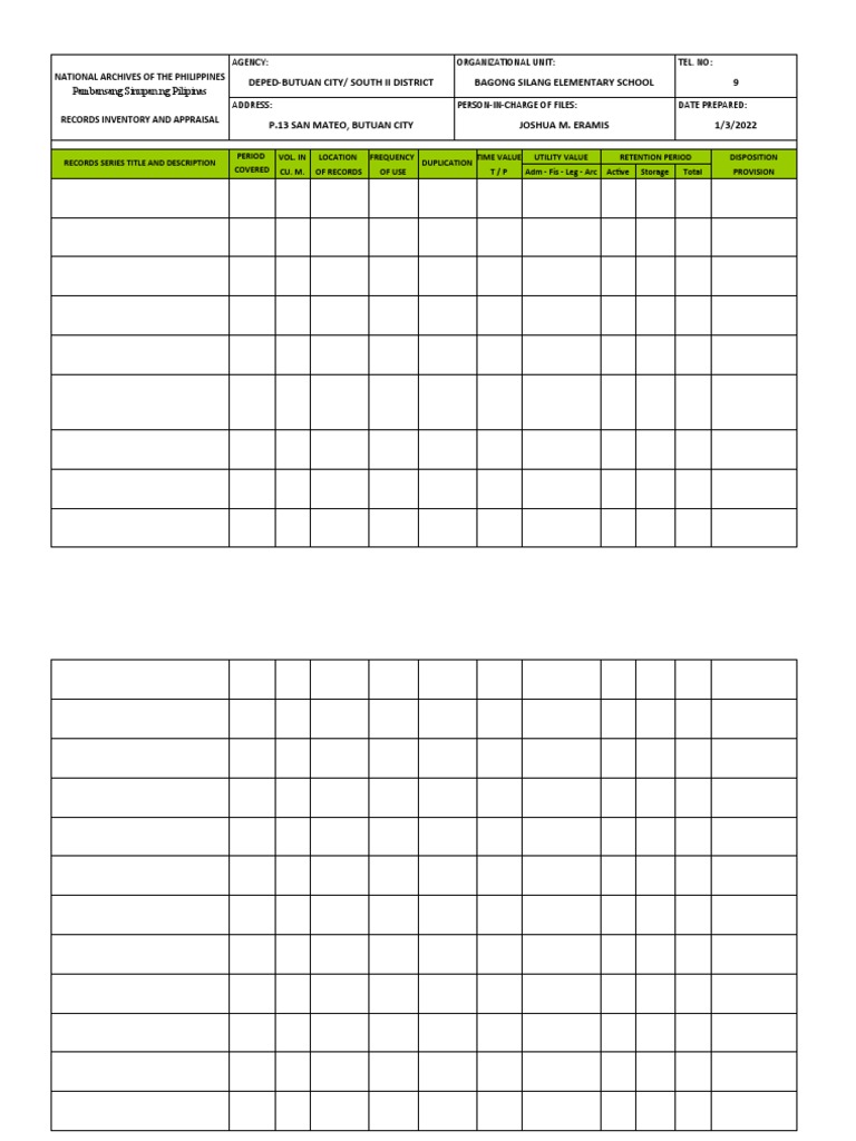 NAP Form No. 1 | PDF