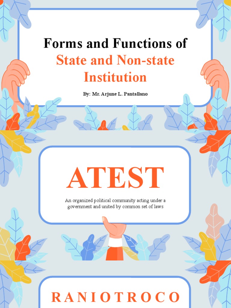 Forms and Functions of State and Non-State Institution | PDF | Planets ...