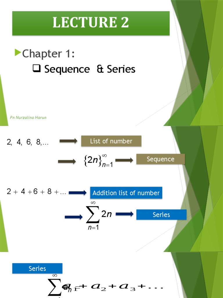 Lecture 2 - Series - Telescoping and Type of Series Stu | PDF ...