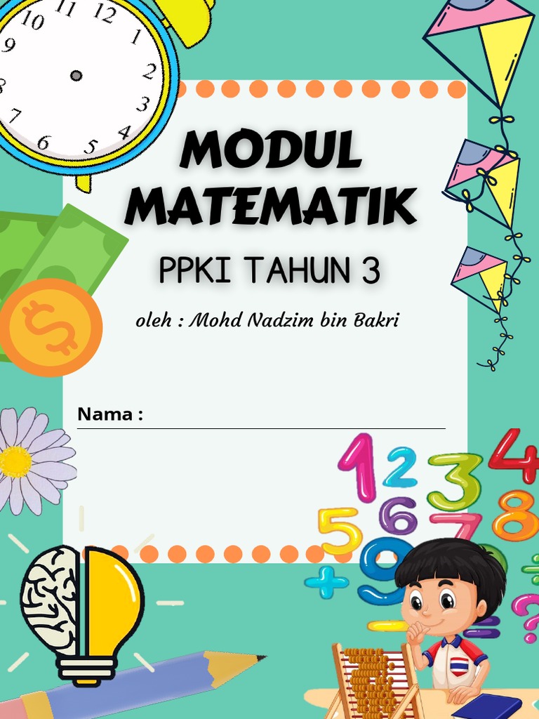 Muka Depan Modul Matematik PPKI Tahun 3 | PDF