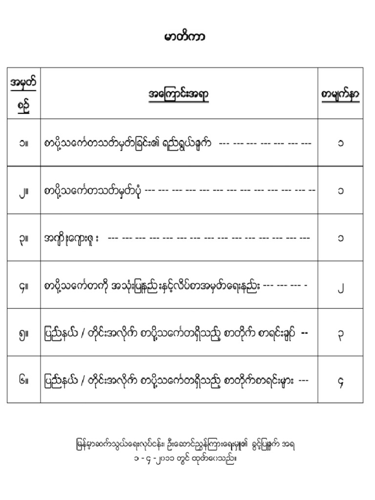 Postal Code of Myanmar, မြန်မာနိုင်ငံစာပို့သင်္ကေတများ | PDF