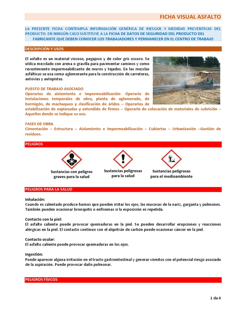 Ficha 20 Visual 20 Asfalto | PDF | Asfalto | Residuos