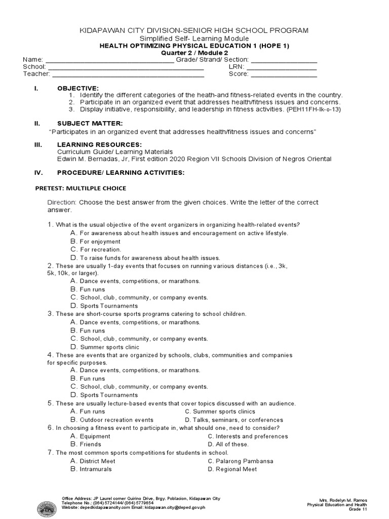 School Sports Programs for Children | PDF | Physical Fitness | Sports