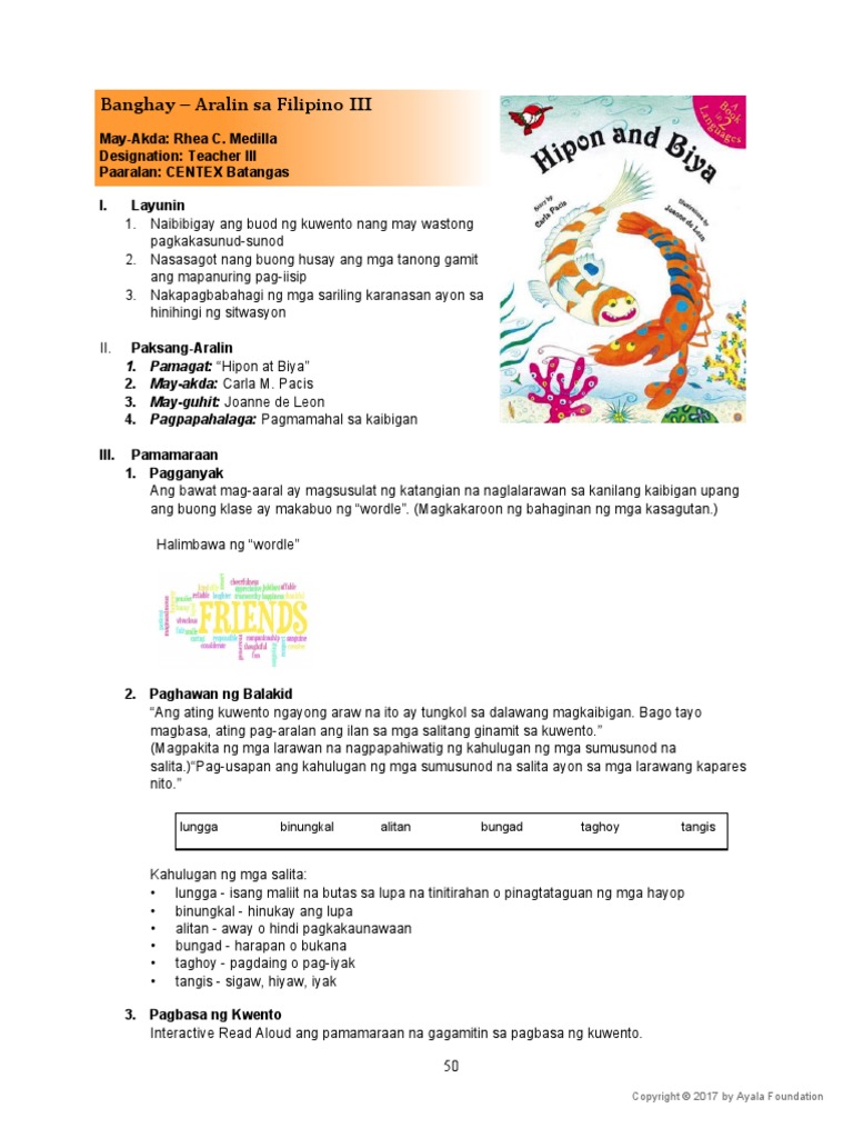 Lesson Guide For Hipon At Biya Pdf