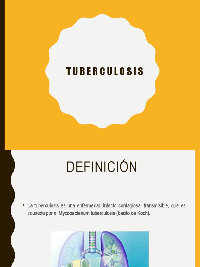 Tuberculosis: Definición, Epidemiología y Tratamiento | PDF ...