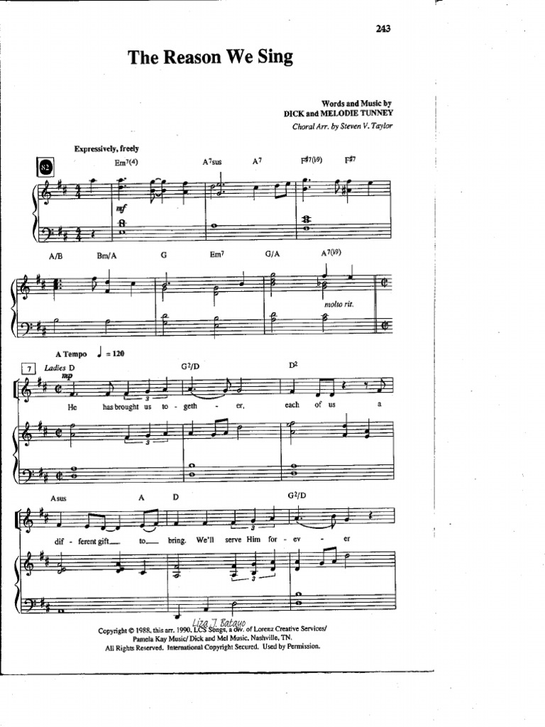 The Reason We Sing | PDF