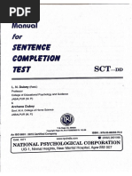 Sacks Sentence Completion Test | PDF | Attitude (Psychology) | Id