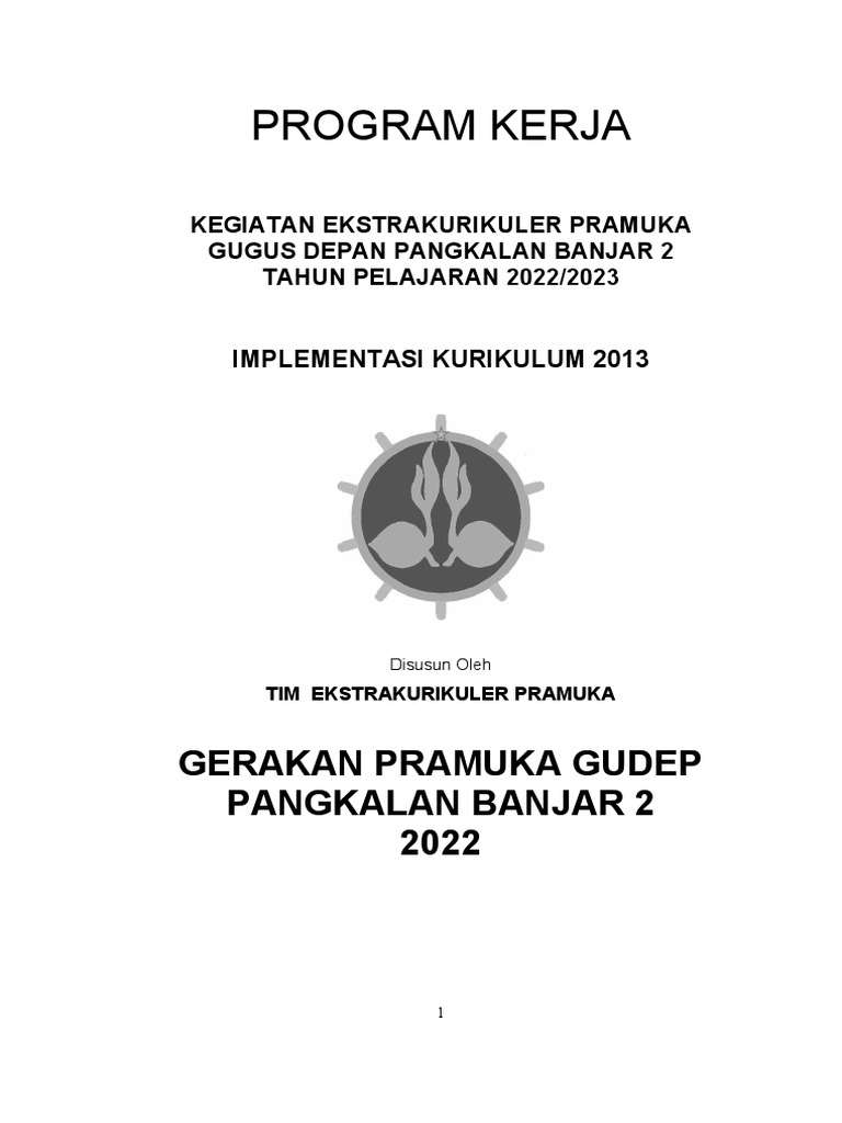 Program Kerja Pramuka - SDN Banjar 2 | PDF | Karier & Perkembangan