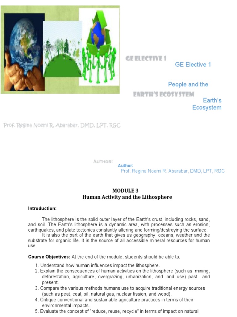 Human Impact on the Lithosphere | PDF | Science & Mathematics