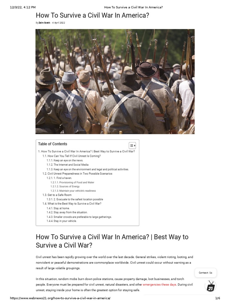 How To Survive A Civil War in America | PDF | Politics | Social Science