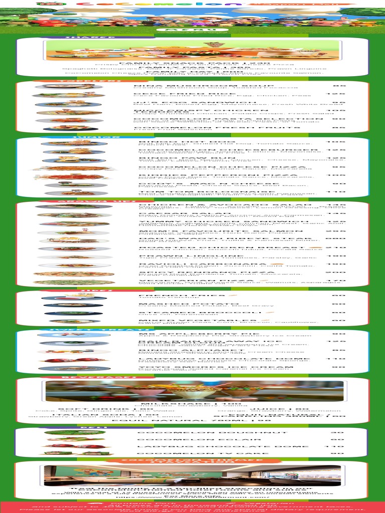 CoComelon Cafe Menu | PDF | Macaroni And Cheese | Pasta