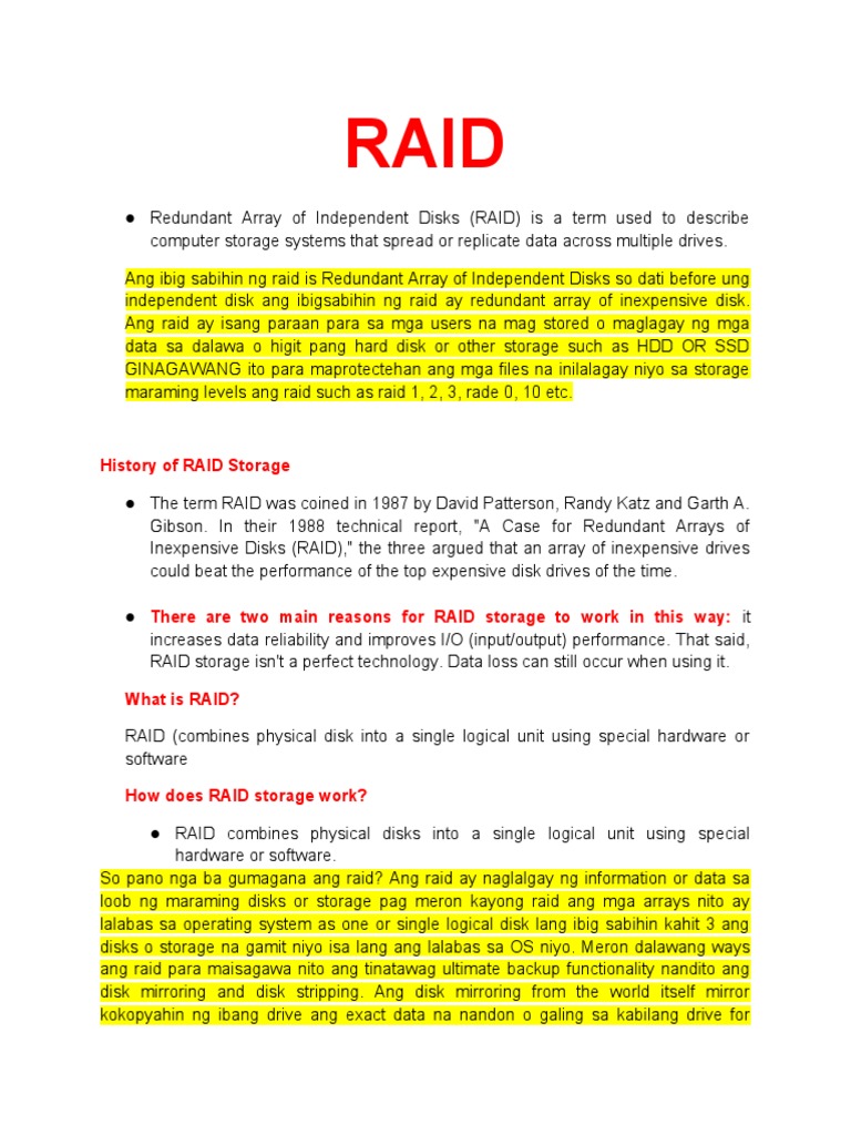 RAID Script | PDF | Data | Computing