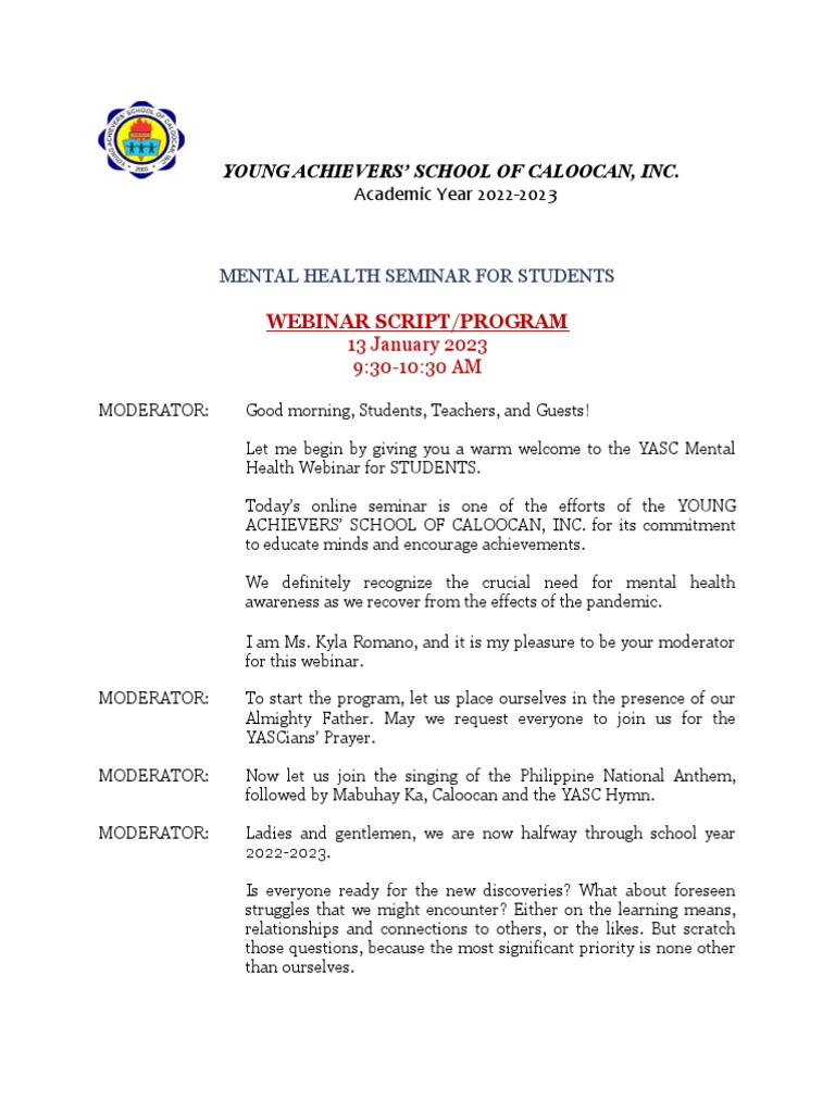 Kyla Psychosocial Script | PDF | Mental Health | Psychology