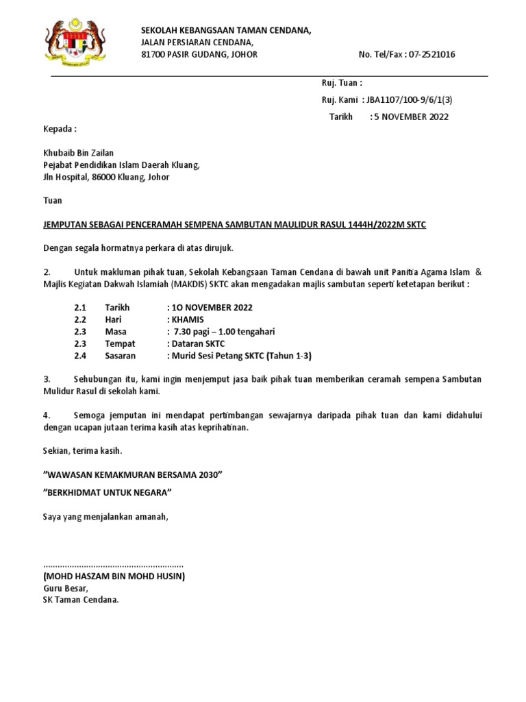 Surat Jemput Ceramah | PDF