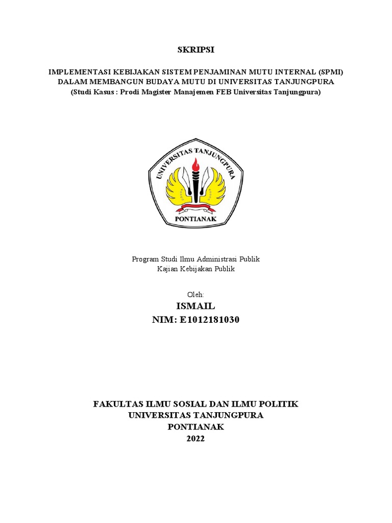 Implementasi SPMI di FEB Untan | PDF