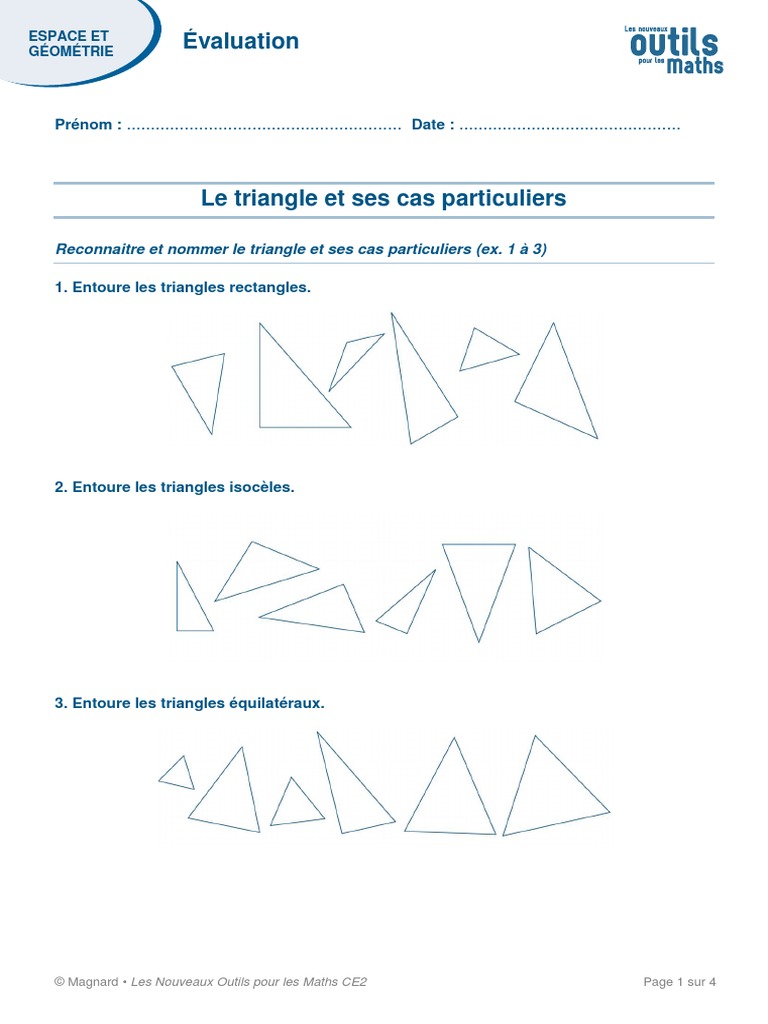 Evaluation Triangle | PDF | Triangle | Géométrie