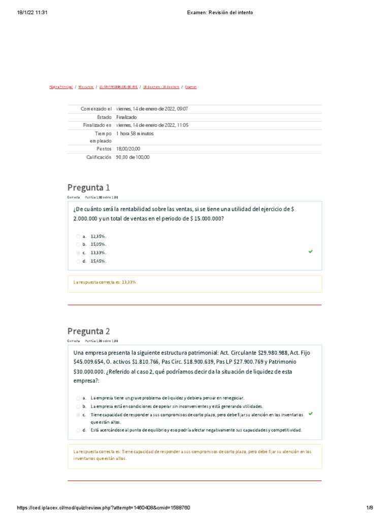 Examen Finanzas | PDF | Tasa interna de retorno | Economias