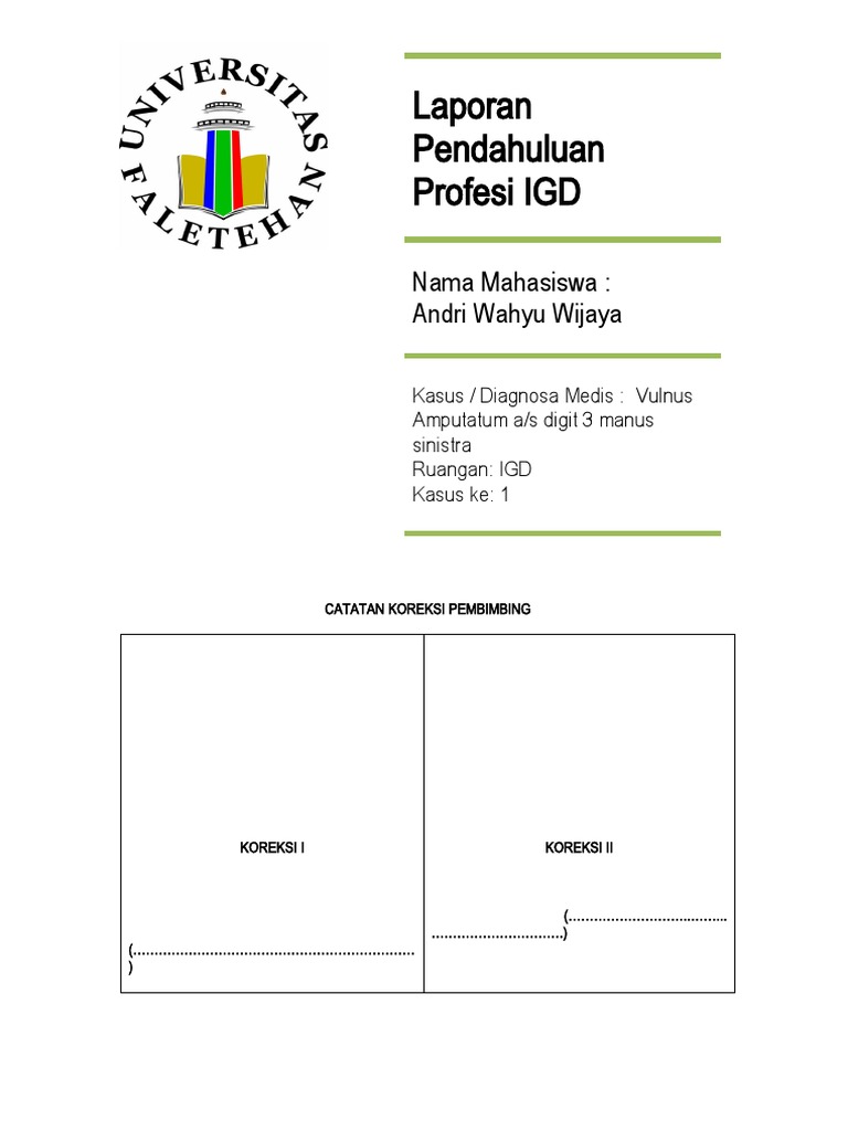 Vulnus Amputatum: Diagnosis dan Penanganan | PDF | Sains & Matematika
