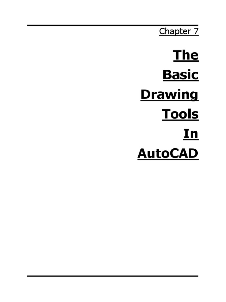 CH 7 The Basic Drawing Tools in AutoCAD | PDF | Ellipse | Circle