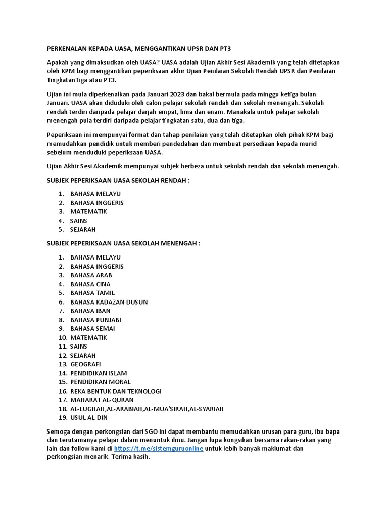 BM Set 1 Tahun 6 | PDF