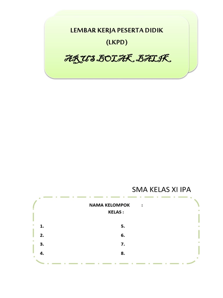 Lembar Kerja Peserta Didik LKPD Arus Bolak Balik | PDF