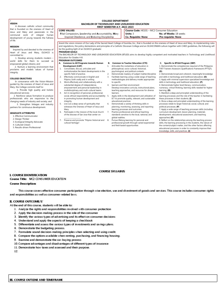 He101-Btled2 Syllabus 2ND - Sem 2022-2023 | PDF | Teaching Method ... He101-Btled2 Syllabus 2ND - Sem 2022-2023 | PDF | Teaching Method ...