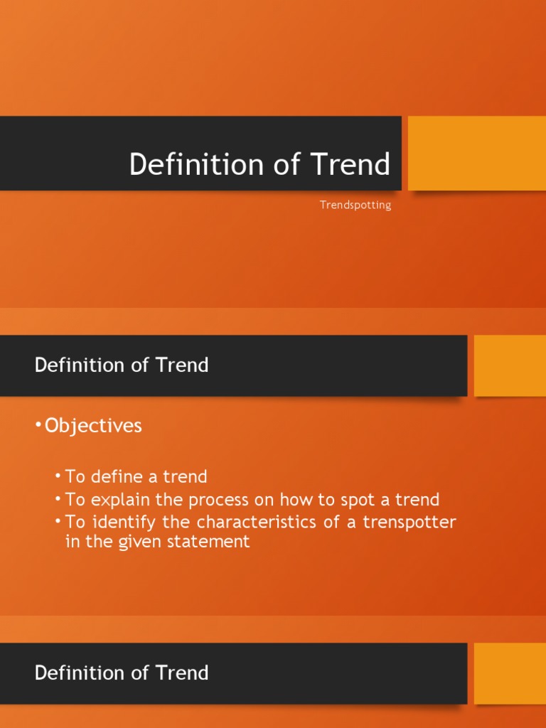 Lesson 1 Definition Of Trends PDF Reason Mind