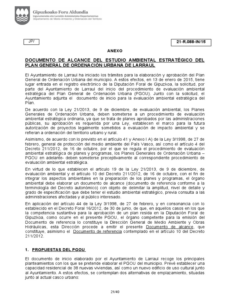 Documento de Alcance (ES) | PDF | Urbanismo | Entorno natural