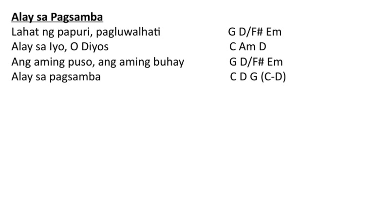 Alay Sa Pagsamba | PDF