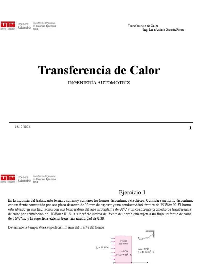 Ejercicios Transferencia de Calor - Tercera - Parte | Descargar gratis ...