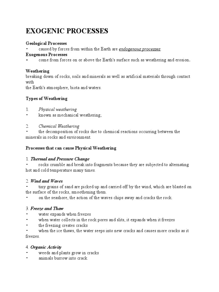 Exogenic Processes | PDF | Magma | Fault (Geology)