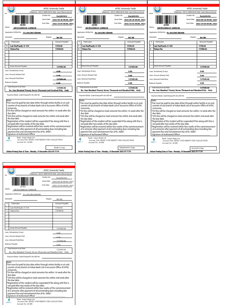 Form | PDF | Cheque | Fee