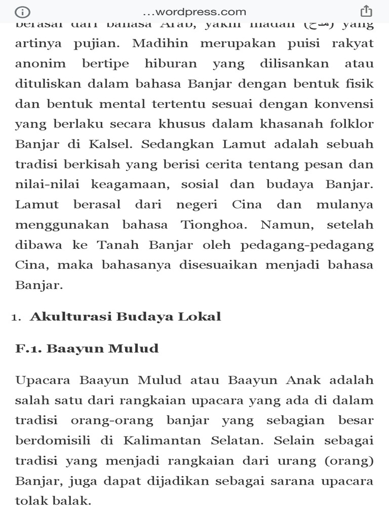 Tradisi Madihin dan Lamut Banjar | PDF | Ilmu Sosial | Klasik