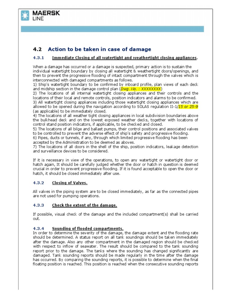Damage Control Booklet 5 | PDF | Shipping | Water Transport