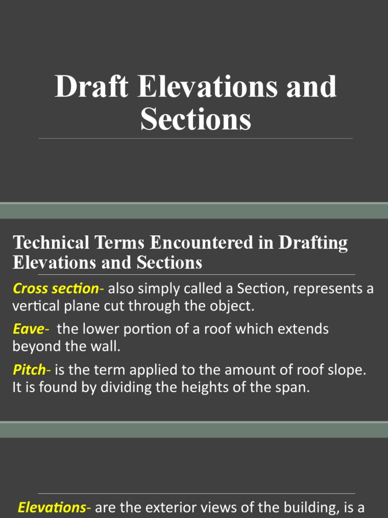 Draft Elevations and Sections | PDF | Economic Sectors | Civil Engineering