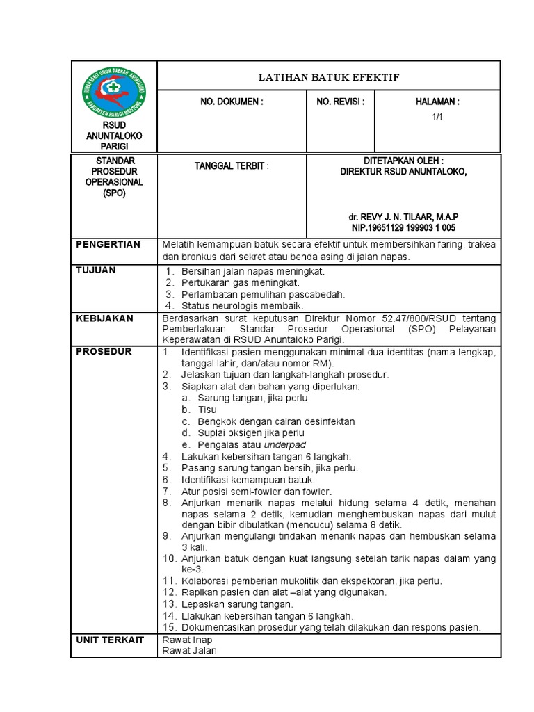 Spo Latihan Batuk Efektif | PDF