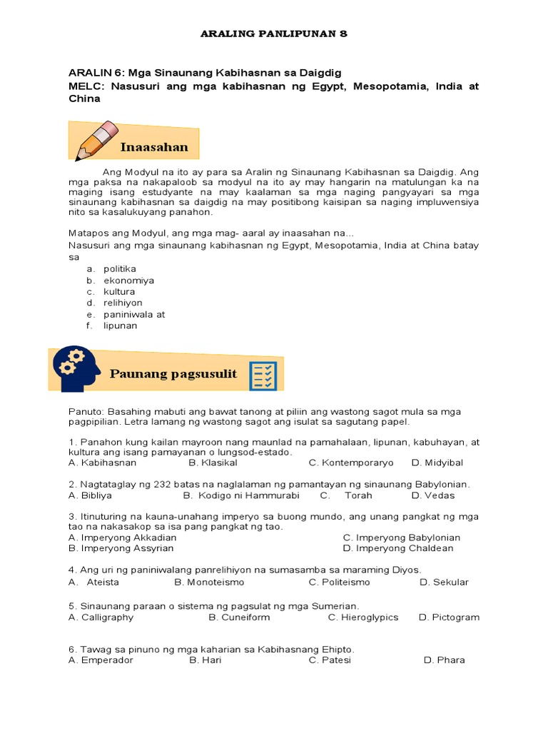 8 AP QTR 1 Week 6 Validated LONG Printing | PDF
