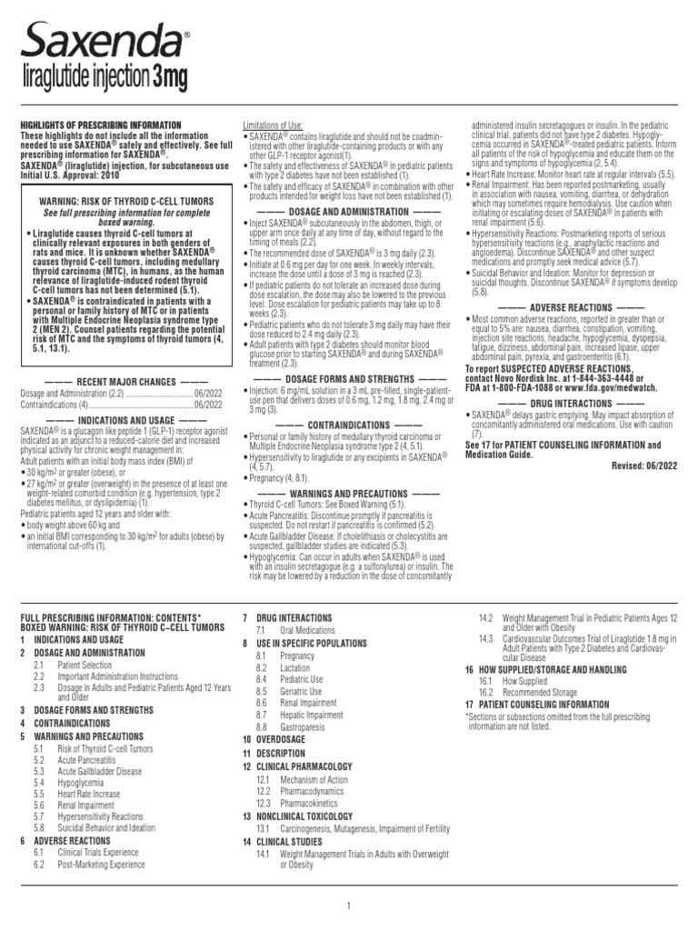 Saxenda | PDF