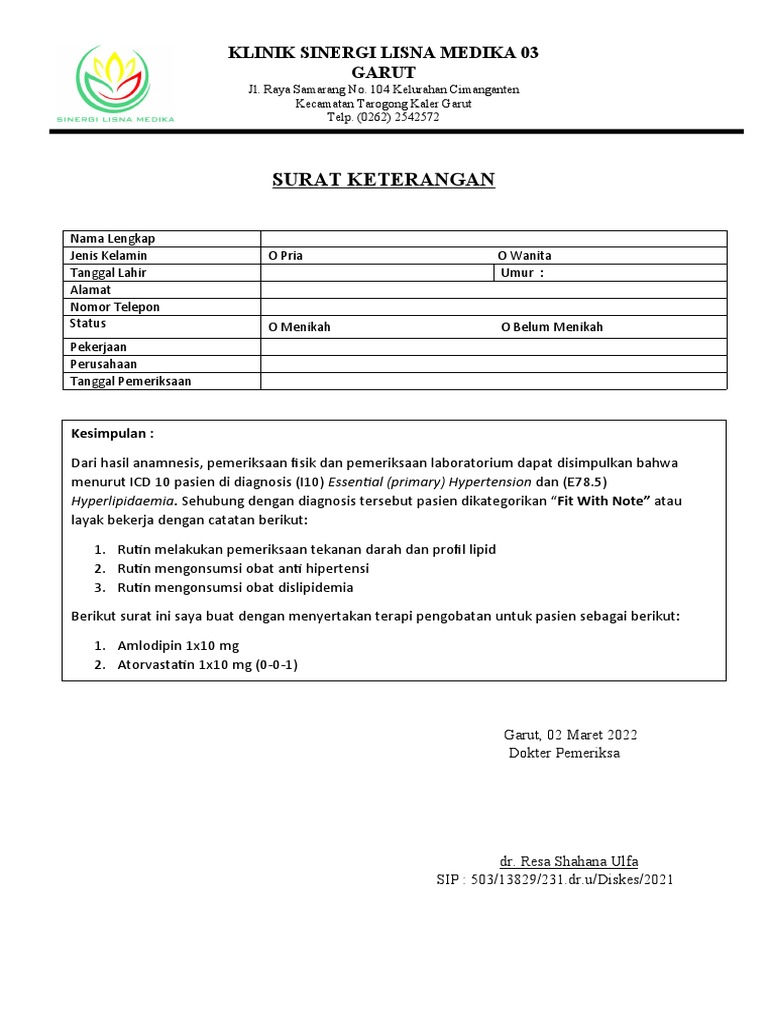Formulir Mcu Fix | PDF