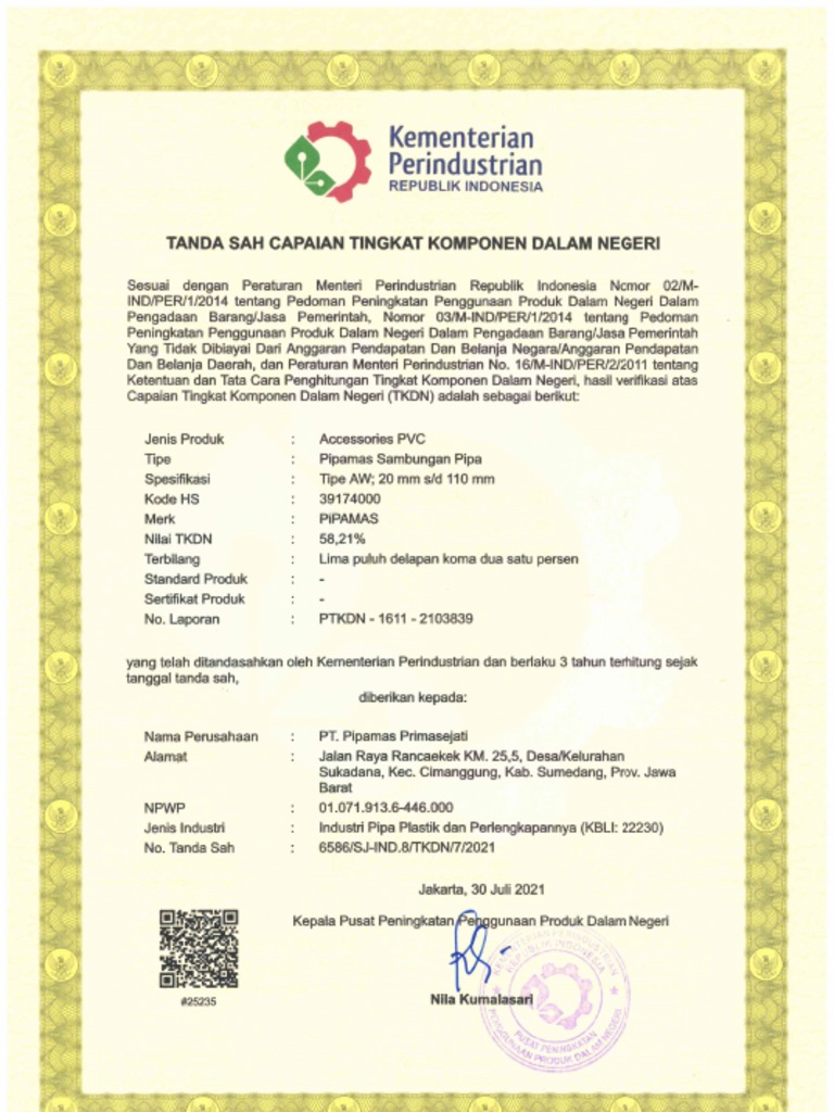 TKDN Fitting Pipamas PVC | PDF