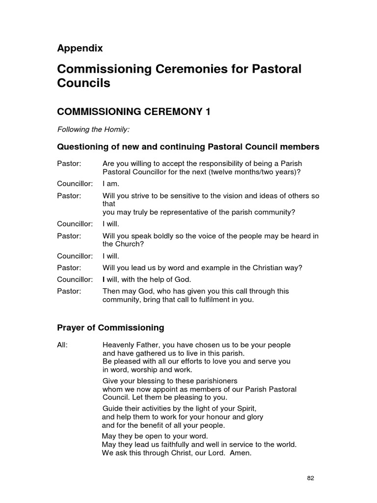 PPC Hbook Commissioning Ceremonies | PDF | Glory (Religion) | Christian ...