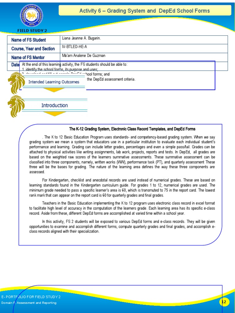 FS 2 Activity 6 Liana | PDF | Educational Assessment | Teachers