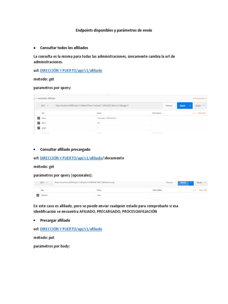 Endpoints Disponibles | PDF | Software | Ciencias de la Computación