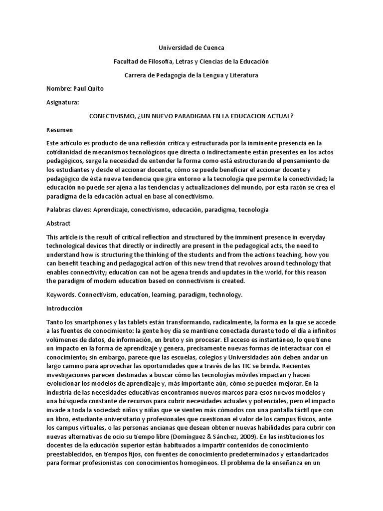Conectivismo | PDF